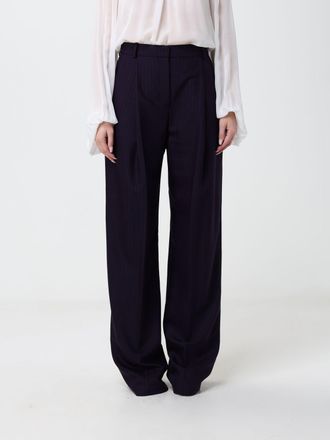 Elisabetta Franchi High-Waist Palazzo-Hose aus Wollmischung mit Nadelstreifen