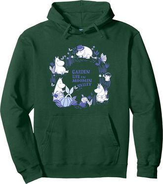 Moomin Garden Life In Moominvalley Blaudruck Pullover Hoodie
