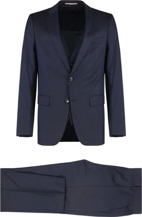 HUGO BOSS Costume Trois Pi&egrave;ces en Laine Stretch - Homme - Costumes - Bleu - Taille: M