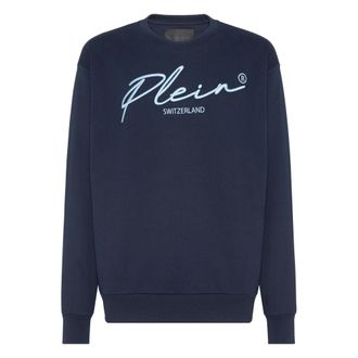 Philipp Plein Sweatshirt LS Signature - - Sweatshirts & Hoodies - Herren - Blau - 3XL