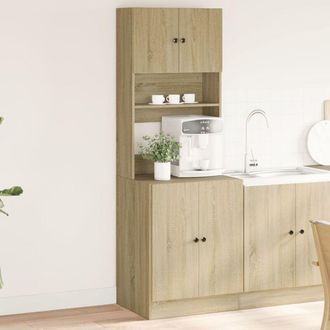 vidaXL Vidaxl - Armoire de cuisine ch&ecirc;ne sonoma 60x50x180 cm bois ding&eacute;nierie