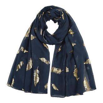 Generic Lot de 2 &eacute;charpes bleues en cachemire pour homme et femme - &Eacute;charpe cadeau - &Eacute;charpe douce et l&eacute;g&egrave;re - Imprim&eacute; floral r&eacute;tro - Encolure - &Eacute;charpe cadea