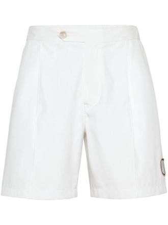 Brunello Cucinelli short à logo appliqué - Blanc