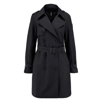 Bomboogie Femme, Manteaux, Bleu, Taille: 38 FR Trench-coat en gabardine technique
