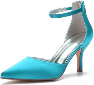 Miyoopark M644 - Chaussures pour femme élégantes formelles à corps solide, Bleu et vert., 35.5 EU