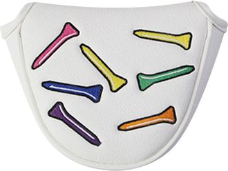 Generic Putter-H&uuml;lle, wasserdichte Putterh&uuml;lle aus PU-Kunststoff, tragbares Golfzubeh&ouml;r, Kopfschutz mit dekorativer Stickerei, Geschenk f&uuml;r Golfer und Sportle