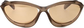 Prada Sonnenbrille mit ovalem Gestell - Braun