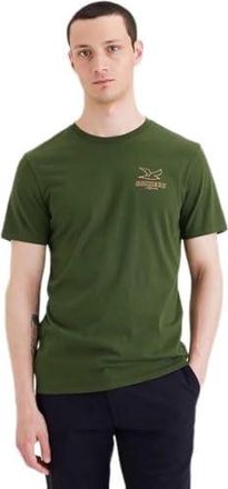 Dockers T- Shirt avec Logo Tees, Seacliff Forest Elf (Multi), L Homme
