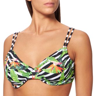 Firefly Damen Malisa Bikini, AOP/Black/Greendark, 40D
