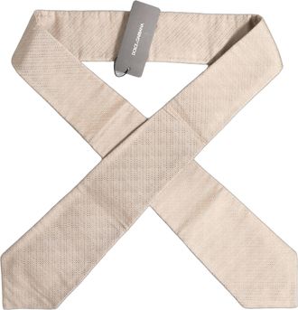 Dolce & Gabbana Silk Textured Knit Necktie - Beige