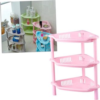 Valiclud Lagiges Plastik Eckregal Organizer mit Großem Stauraum Umweltfreundlich Einfach zu Reinigen Multifunktional für Küche Badezimmer Schreibtisch und Haus