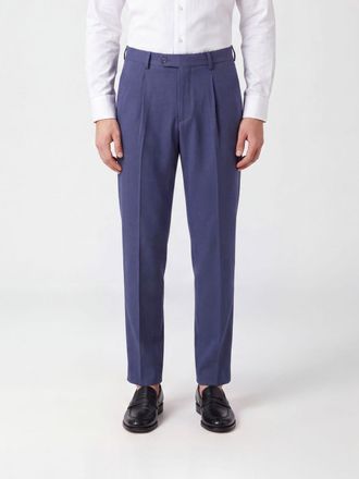 Giorgio Armani Pantalon de tailleur slim en laine vierge et viscose m&eacute;lang&eacute;es