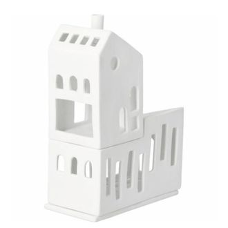 R&auml;der Lichthaus Stapelhaus der B&ouml;gen aus Porzellan - 2 stapelbare H&auml;user