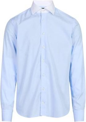 van Laack Chemise unie &agrave; col contrast&eacute;
