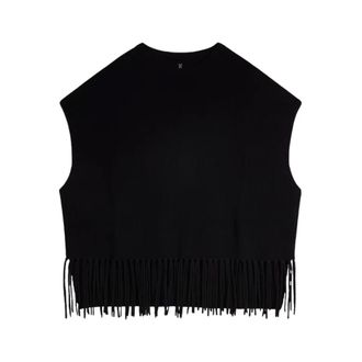 Patrizia Pepe Pull &agrave; col rond - Femme - Pulls - Noir - Taille: ONE Size