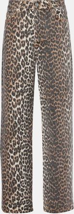 Ganni Bedruckte Straight Jeans Izey