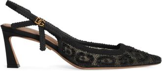 Dolce & Gabbana Hohe Schuhe - Pointed Toe Slingback Pumps - Gr. 38,5 (EU) - in Schwarz - für Damen