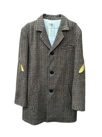 Stefan Cooke Brown /Yellow Wool Herringbone Coat Size M
