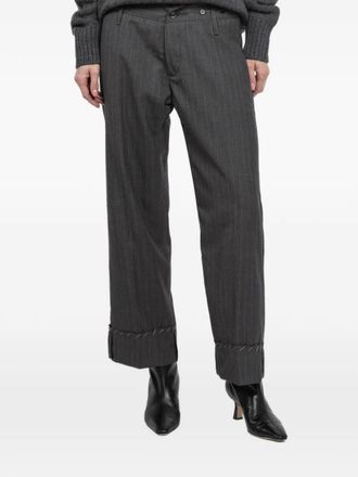 Maurizio Massimino pantalon &agrave; fines rayures - Gris