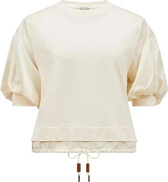 Moncler Femme, Sweatshirts et sweats &agrave; capuche, Blanc, Taille: 38 FR Crew Neck T-Shirt