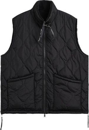 TAION Taion, Homme, Vestes, Noir, Taille: M Gilet Doudoune Militaire R&eacute;versible Col Montant