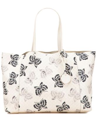 Bottega Veneta sac porté épaule Intrecciomirage Butterfly (2012-2025) - Blanc