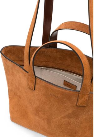 A.P.C. Calf Suede Tote Bag - Brown