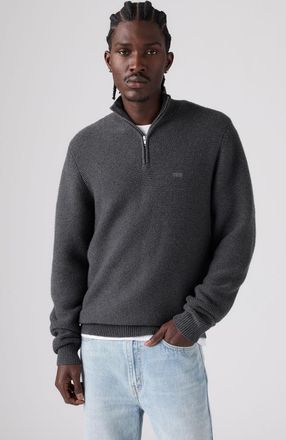 Levi's Housemark Quarter Zip Sweater - Herren - Schwarz / Schwarz
