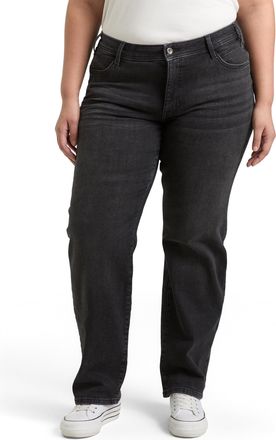 Tom Tailor Damen 1049407 Plussize Plus Size-Straight Jeans, 39420-Faded Black, 48