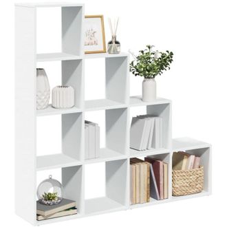 vidaXL Raumteiler-B&uuml;cherregal 4 Stufen Wei&szlig; 131,5x29x131,5 cm - Vidaxl