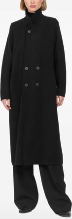 Oyuna Itumi belted double-breasted coat - Schwarz
