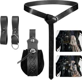 Generico Ceinture Renaissance - PU, Comme Montr&eacute;, Ceinture Viking M&eacute;di&eacute;vale, Accessoire D&eacute;coratif Vintage | Costume Cosplay, Robe De Pirate, Accessoire DHallow