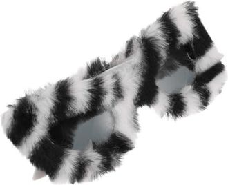 Holibanna Lunettes de Soleil Peluche Zebra pour Adultes Lunettes de F&ecirc;te Confortables et Originales Accessoires de D&eacute;guisement pour Anniversaires et Carnavals