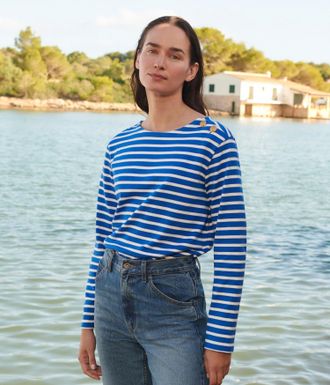 Petit Bateau Damen A0D0J Matrose, Perse/Marshmallow, XL