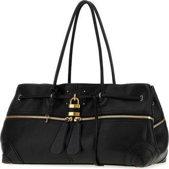 Chlo&eacute; Lambskin Leather Shoulder Bag - Black