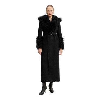 Versace Jeans Couture Manteau Ceintur&eacute; - Femme - Manteaux - Noir - Taille: 44 FR