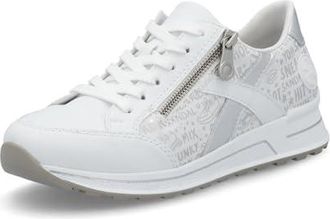 Rieker Baskets basses pour femme N1403, semelle intérieure lâche, Blanc 80, 8 UK Wide