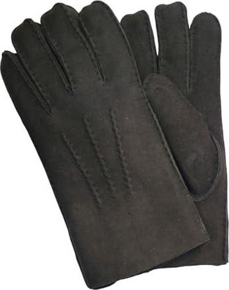 Infinity Leather Gants de luxe en cuir su&eacute;d&eacute; et peau de mouton pour homme Noir