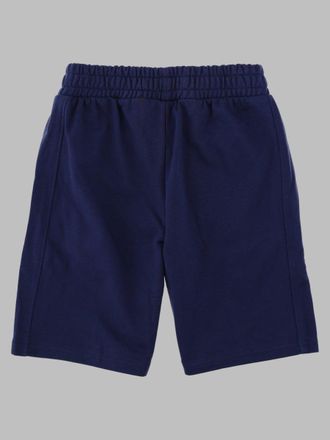 HUGO BOSS Football-Graphic Cotton Shorts - Blue