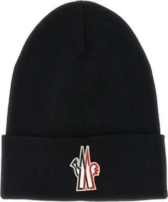 Moncler Virgin Wool Beanie - - Accessories - Herren - Schwarzk - ONE SIZE