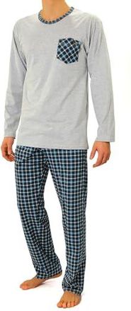 Sesto Senso Pyjama Homme Long Coton 100% Vetements De Nuit Ensembles Pantalon et Manche Longue XXL 02 TURKUS WALDI