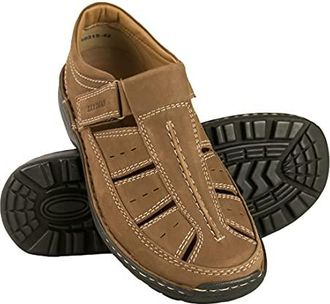 Zerimar Sandales pour Hommes | Sandales de Trekking pour Hommes | Sandales Homme Randonnée | Sandales en Cuir pour Hommes | Hommes Sandales dété | Couleur Mok