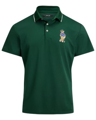 Ralph Lauren Glattes RLX Poloshirt mit Golf Polo Bear-Stickerei, Tailored Fit in