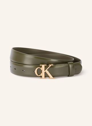 Calvin Klein Lederg&uuml;rtel gruen