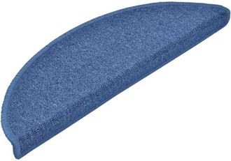 vidaXL Stufenmatten 20 Stk. 56x17x3 cm Blau Halbrund vidaXL