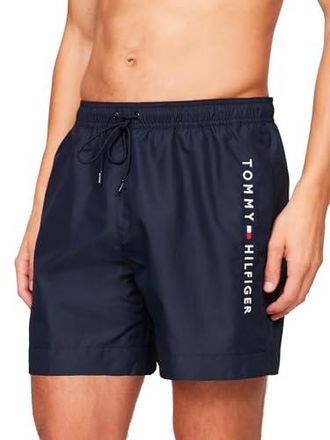 Tommy Hilfiger Short de Bain Homme Medium Drawstring Mi-Long, Bleu (Desert Sky), S