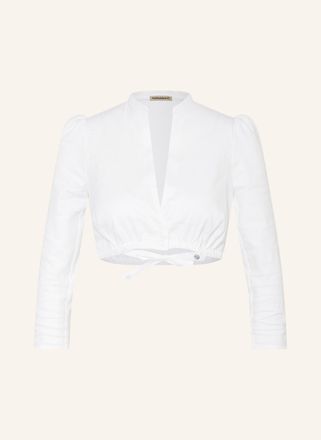 Gottseidank Gottseidank Dirndlbluse Pompadour Mit Leinen weiss