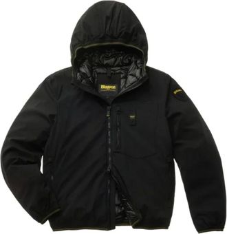 Blauer Herren, Jacken, Schwarzk, LGröße