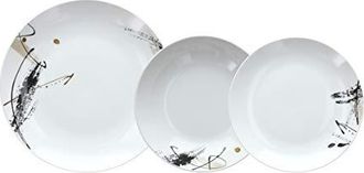 Tognana Poivre, Tafelservice 18-teiliges, Porzellan, weiß