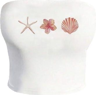 Generic Haut tube de sortie pour femme 2025 sans bretelles Y2K bandeau sans manches pour vacances western épaules dénudées tenues de rendez-vous galant, dos n